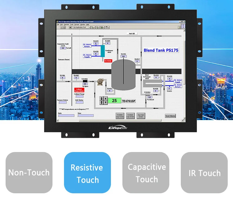 12 Inch Frameless Touch Screen Monitor - Industrial Grade