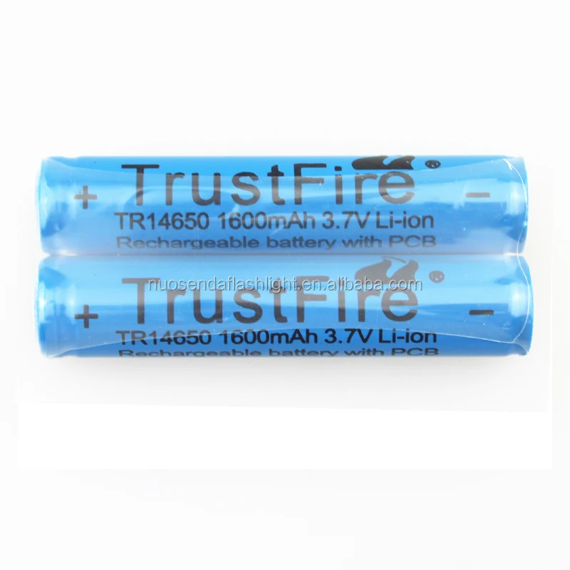 Trustfire 14650 3.7v 1600mah Li-ion Rechargeable Battery With Protected ...