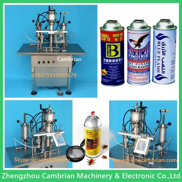 3 Function In 1 Aerosol Filling Machine Aerosol Spray Can Filling ...