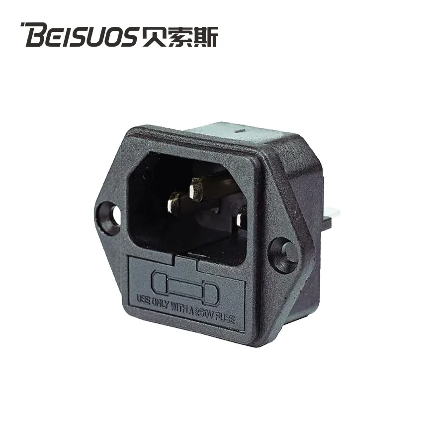 2.5a 250vac Iec Socket Switch C6 Power Socket Inlet Module Plug ...