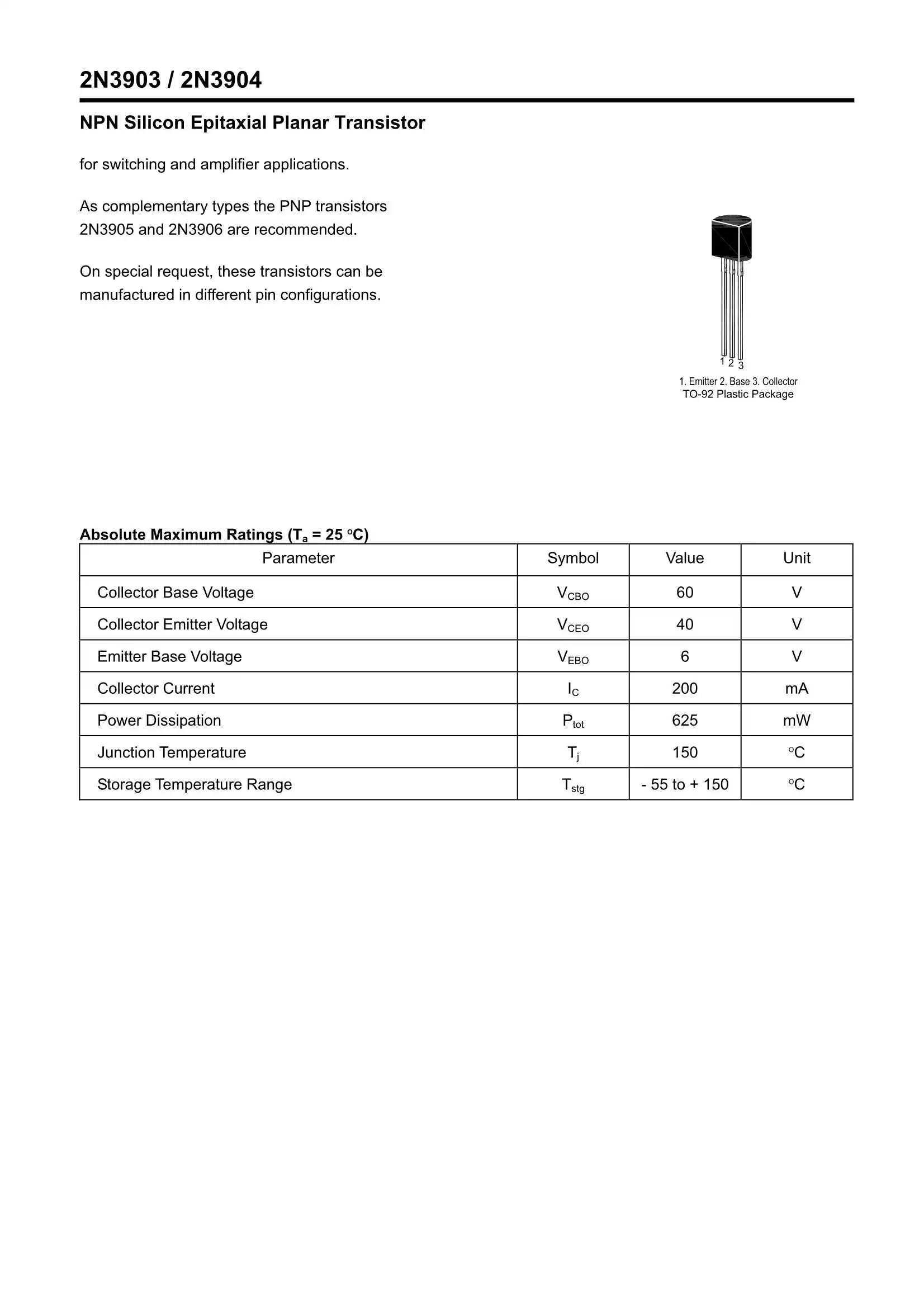 Underquote Diode Triode Mosfet Transistor 2n3904 To-92 2n3904 Smd Npn ...