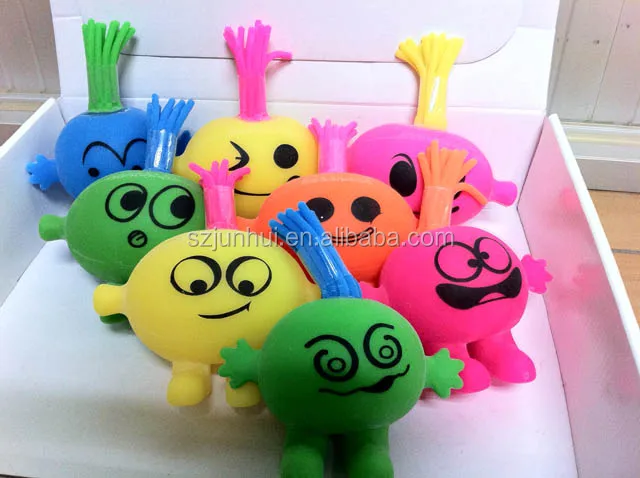 Moody Face Anti Stress Rubber Hair Ball - Promotional Toy