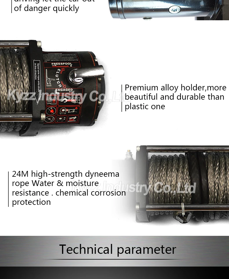 Wholesale Mini 12v 24v 500kg 5000lbs Small Electric Winch 110v 220v ...