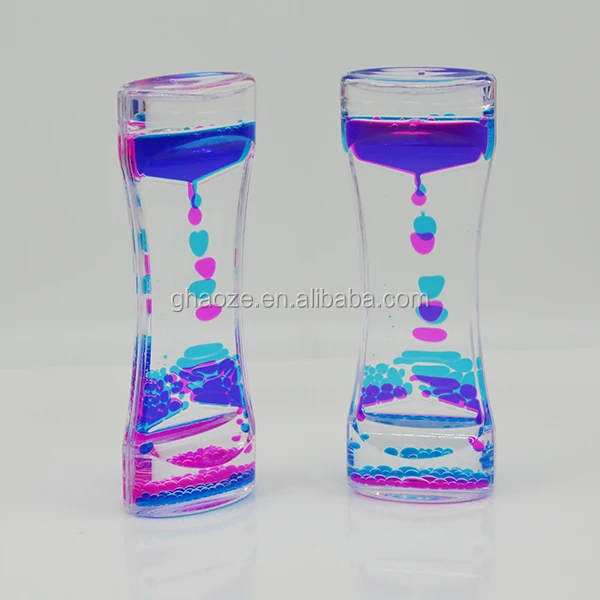 Acrylic Gifts Crafts Liquid Hourglass - Sands Top to Bottom