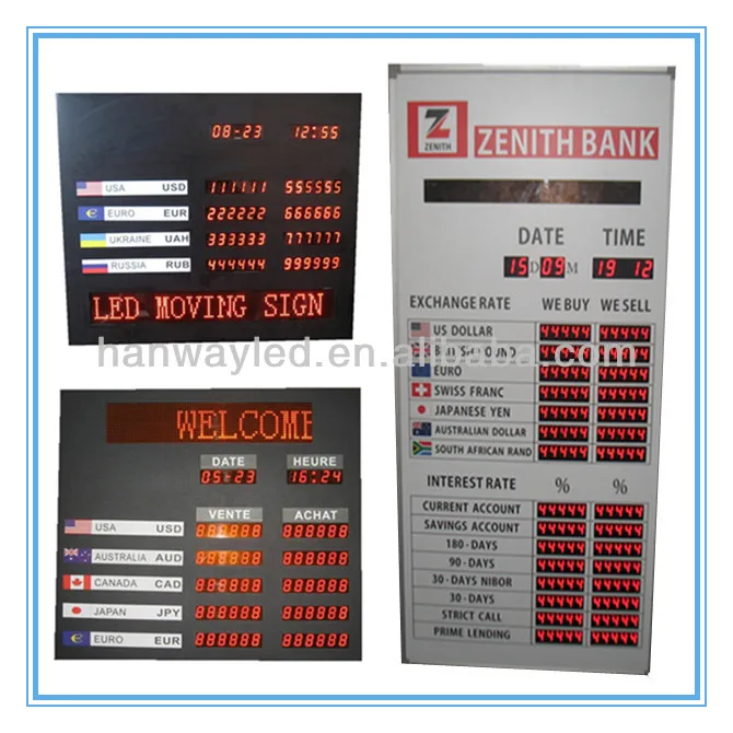 Currency Exchange Rates Display \ 0.8" Led Digital Currency Exchange ...