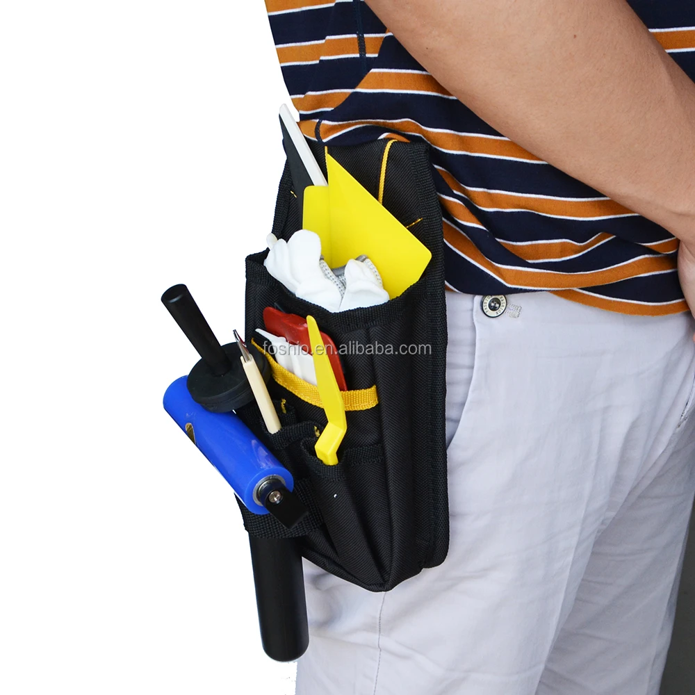 Portable Black Open Top Pocket Kit Tool Bag Waist Electrician Tool Bag ...