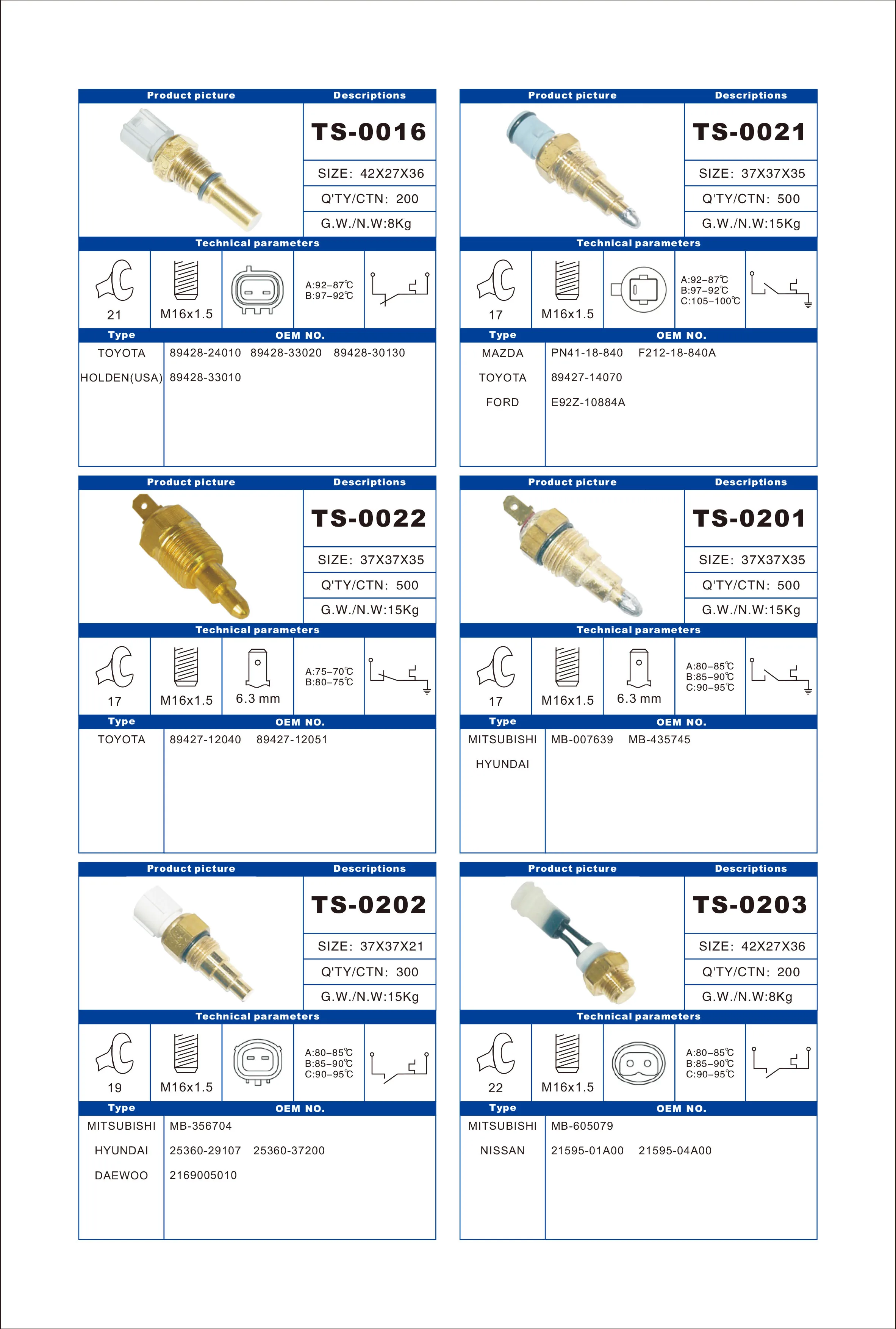 Ventilador del radiador interruptor para Mitsubishi Lancer III Station ...