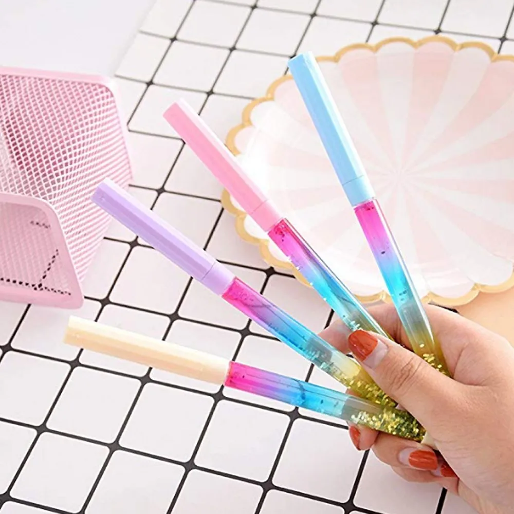 Shiny Sequins Gel Ink Gift Pen Magic Wand Quicksand Fairy Writing Ball ...