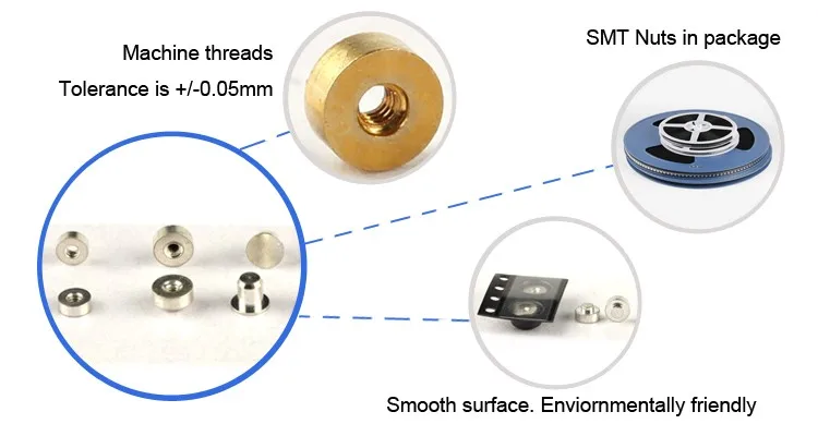 Precision Smt Smd Nuts M0.8 M1 M2 Rivet Nuts - Buy Rivet Nut M2,Smt Nut ...