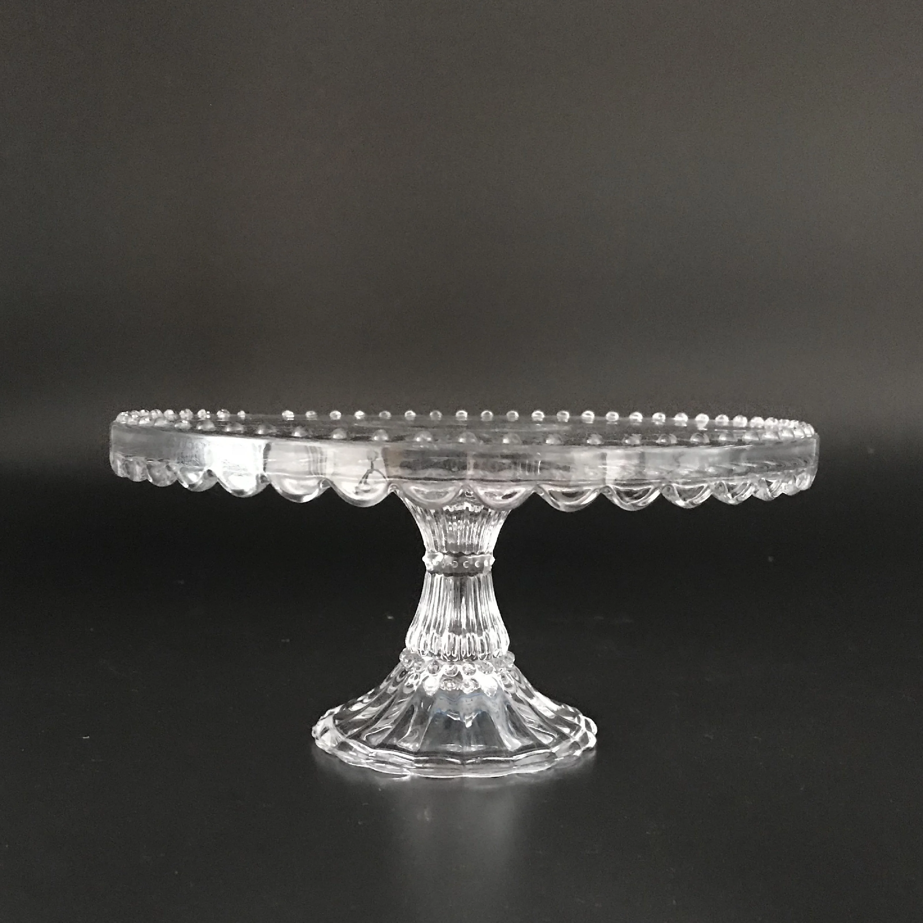 Clear Glass Round Cake Stand - Perfect for Wedding Parties