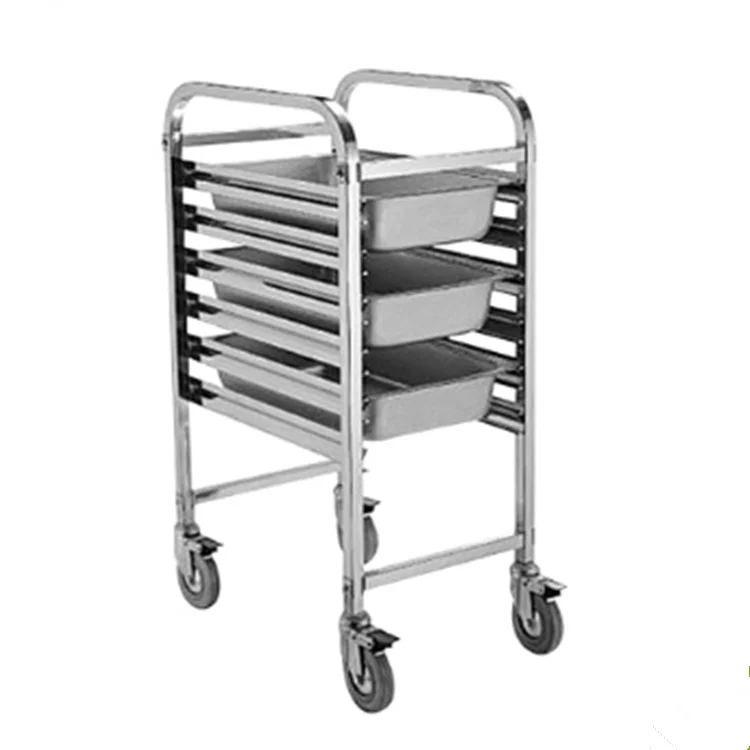 Stainless Steel Tray Trolley Cake Food Trolley With Pan - Buy Food ...