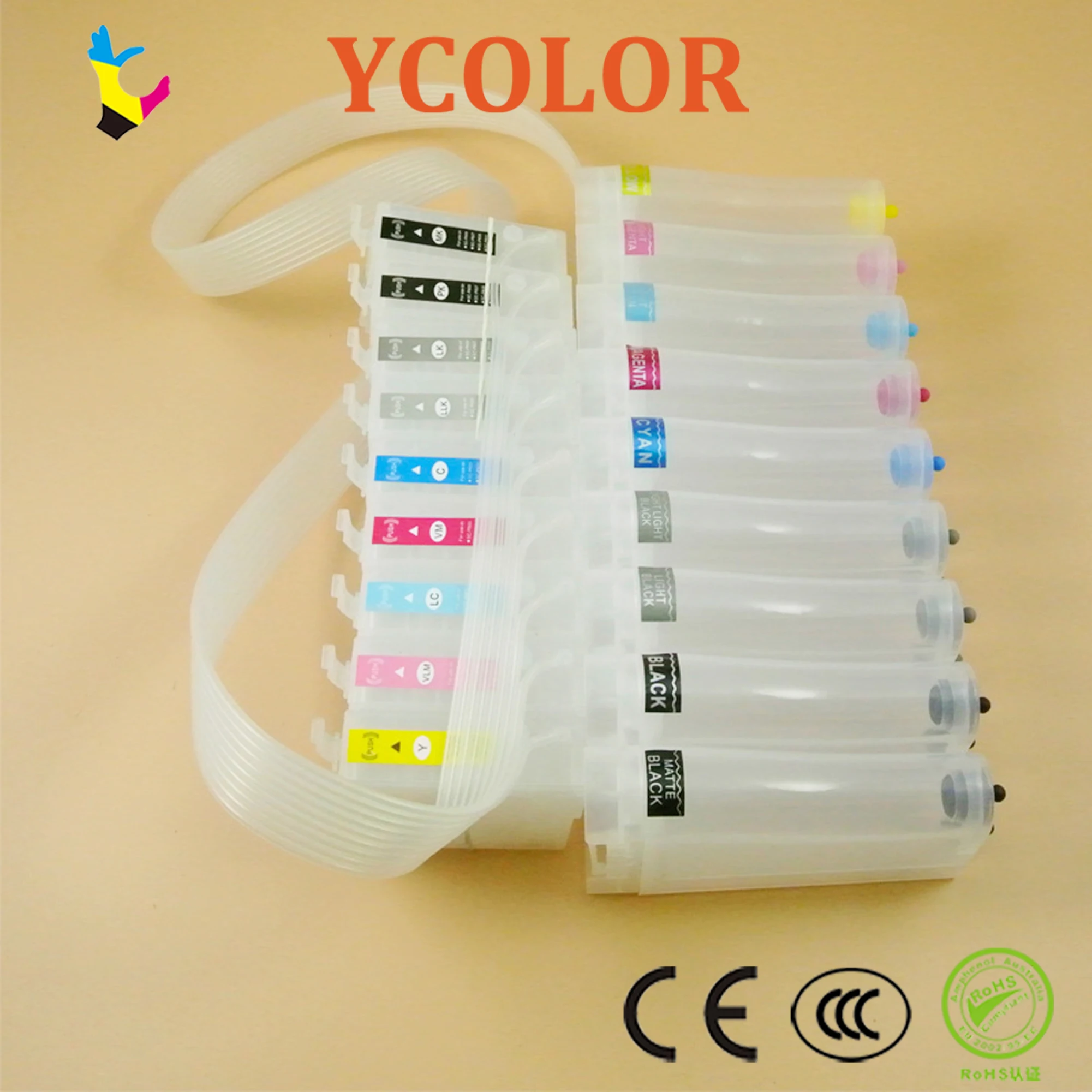 Free Shipping ! 9 Color/set Sc-p600 Ciss System For Epson Sure Color ...