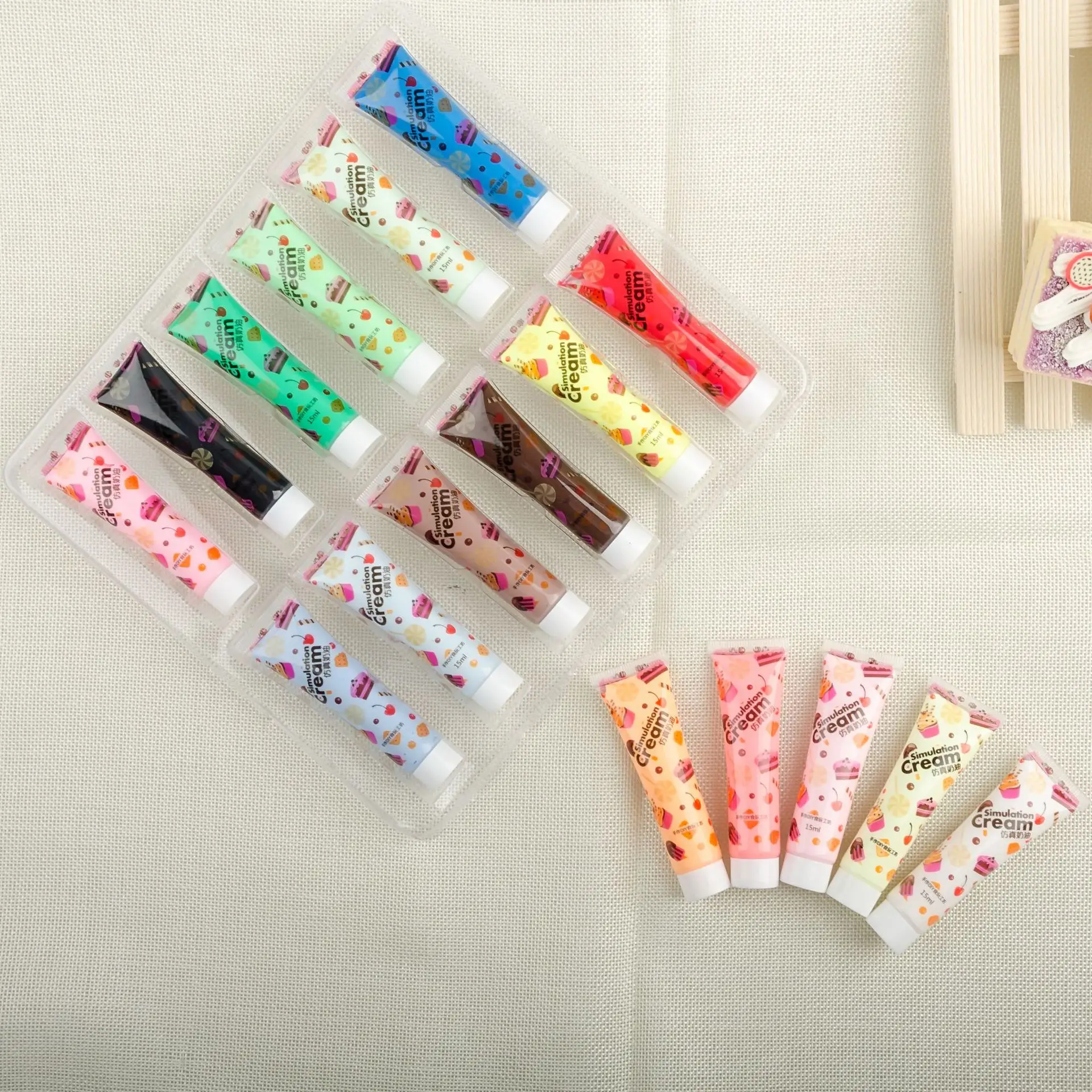 2019 Amazon Hot Sell Product 50g Simulation Cream 24 Colors Diy ...