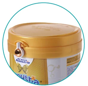 502# Flip Top Cap Plastic Milk Powder Lid With Scoop - Buy Milk Can Lid ...