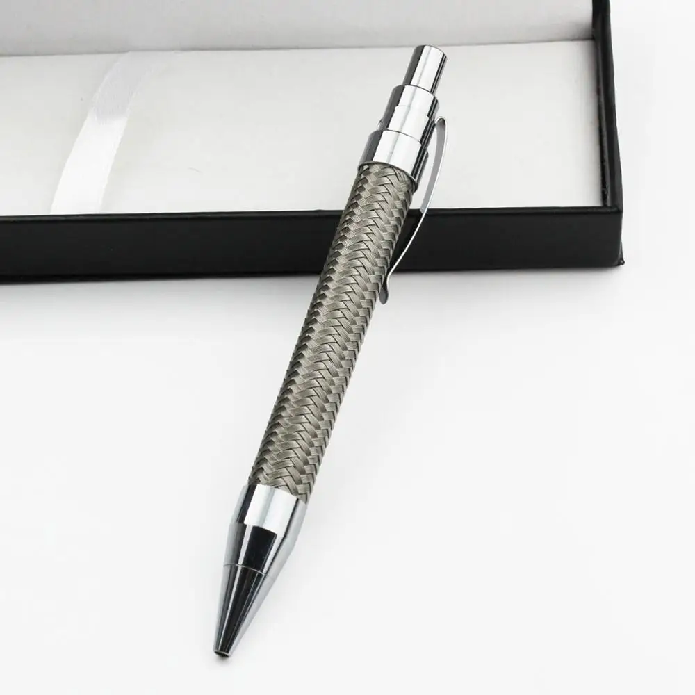 High Quality Stainless Steel Metal Silver Mesh Pen Custom Logo Steel ...