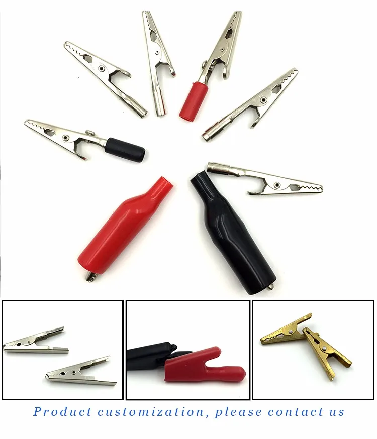 Rosh Small Matel Strong Safty Crocodile Alligator Clip With Pvc - Buy ...