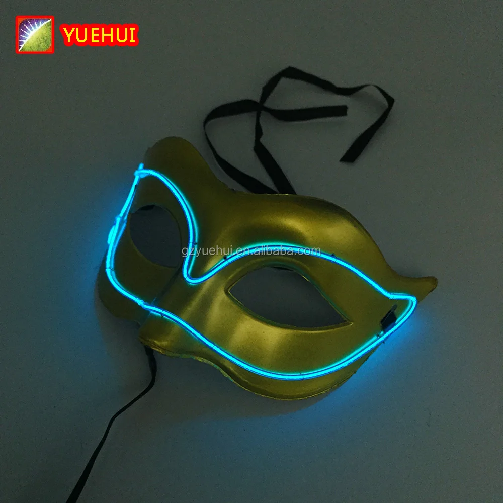 New Type 10 Colors Masquerade Venetian El Wire EL Mask LED Strip DC-3V ...