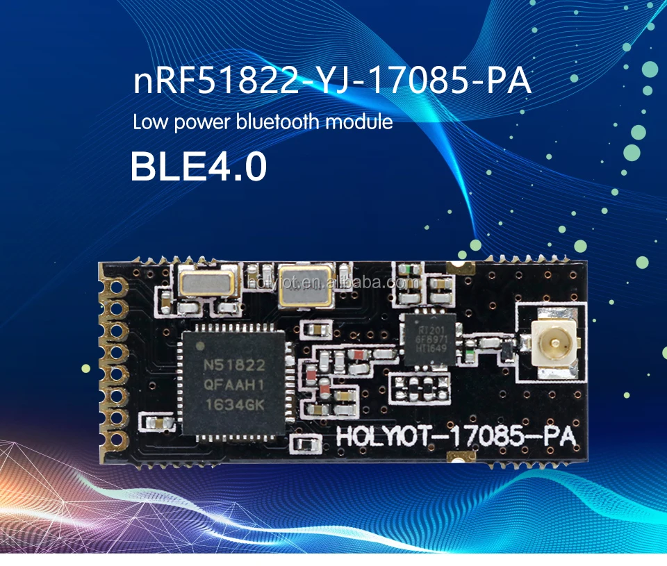 Pcb And Ipx Antenna Long Distance Nordic Nrf51822 Ble Module Ibeacon With Power Amplification ...