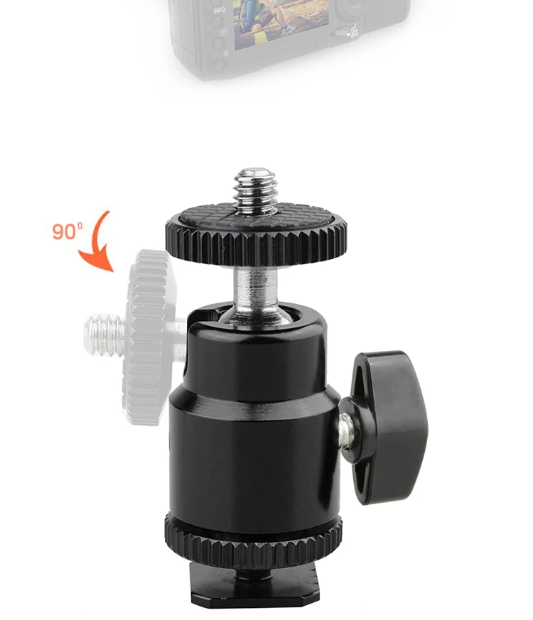 Cheap Dslr Camera Mini Ball Head Flash Bracket Holder 1/4 Hot Shoe ...