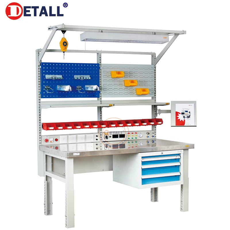 Industrial Metal Work Bench with Heavy Duty Table Support