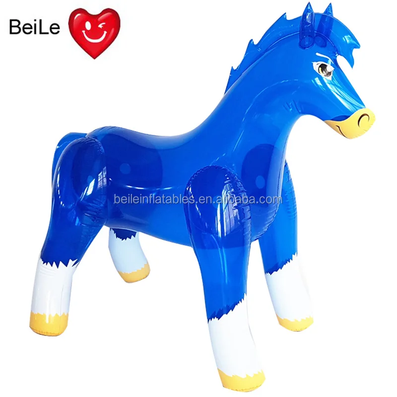 Customized Pvc Inflatable Cartoon Blue Horse - Buy Inflatable Horse ...
