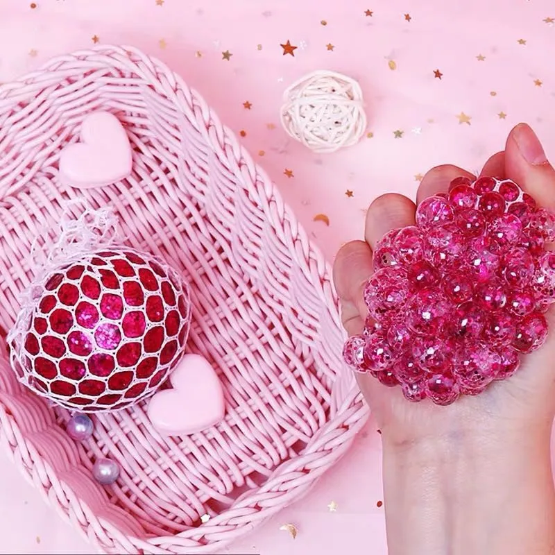 Sale Bling Emotion Anti Stress Squeeze Mesh Tpr Bead Ball Kids Toys ...