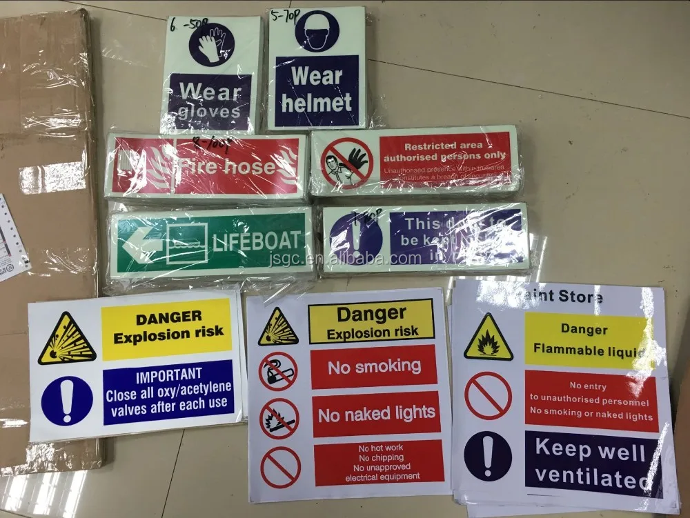 Marine Safety Signs Factory - Photoluminescent IMO Symbols