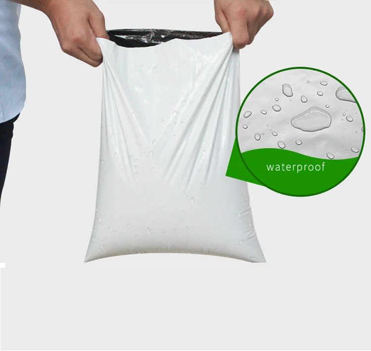 Custom Plastic Courier Bag with Transparent Pocket for Delivery ...