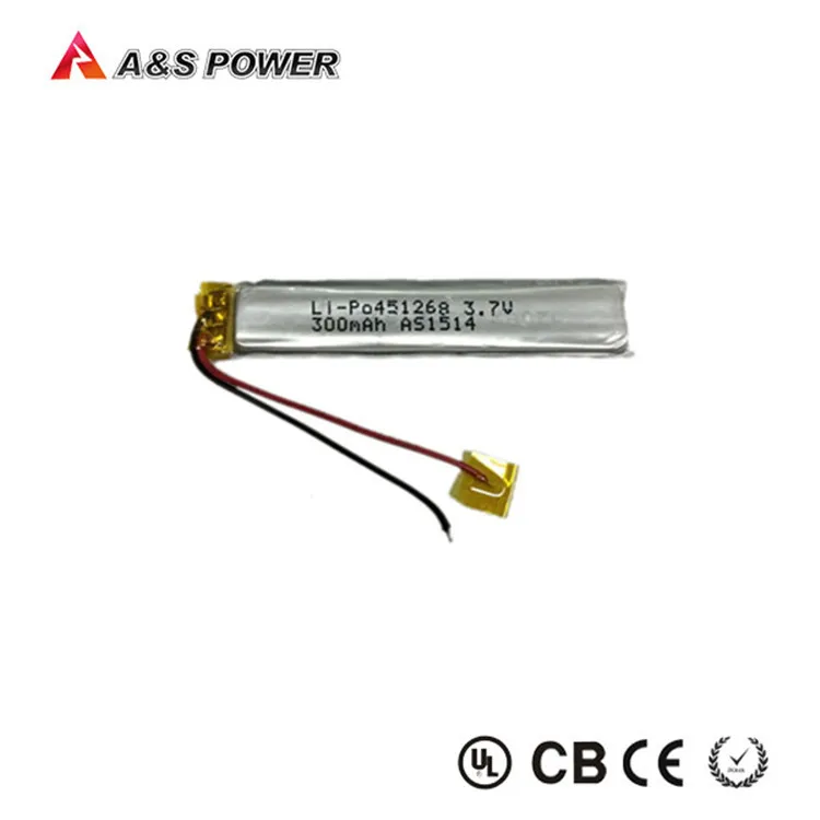 Lipo Battery Cell 451268 - 3.7V 300mah for GPS Tracker