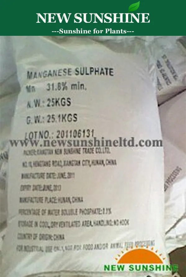 Mnso4.h2o Monohydrate Manganese Sulphate for Agriculture