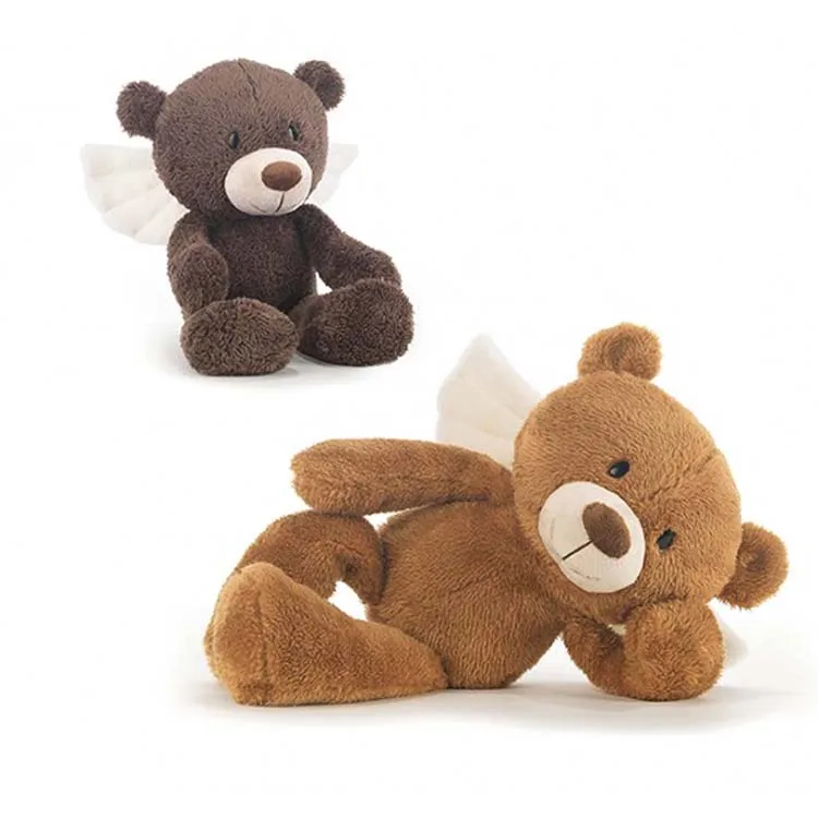 In Stock Angel Teddy Bear Plush Toy Stuffed Soft Bear with Wing Baby Toy