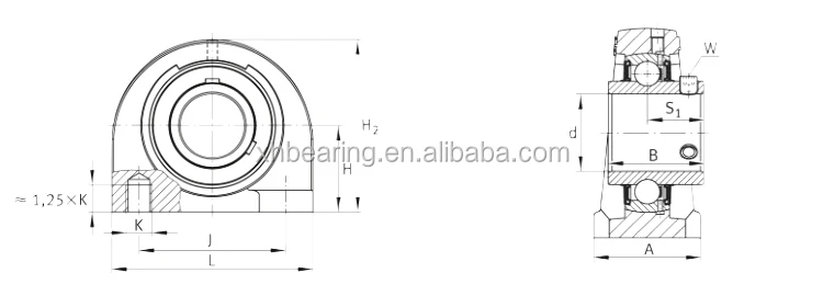 Ucpa206-20 Pillow Block Bearing Uc206-20 Housing Pa206 Plummer Block Housing Units Ucpa 206-20 ...