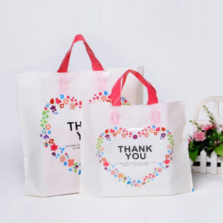 Custom Biodegradable Soft Loop Handle Plastic Shopping Bags,Durable Plastic Bag - Buy Plastic ...