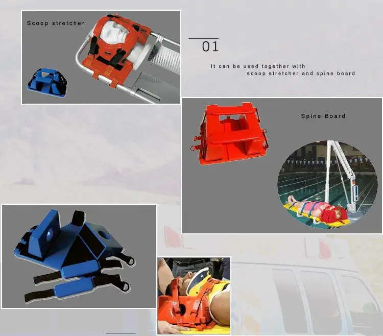 Spine Board And Scoop Stretcher Head Immobilizer - Buy Head Immobilizer ...