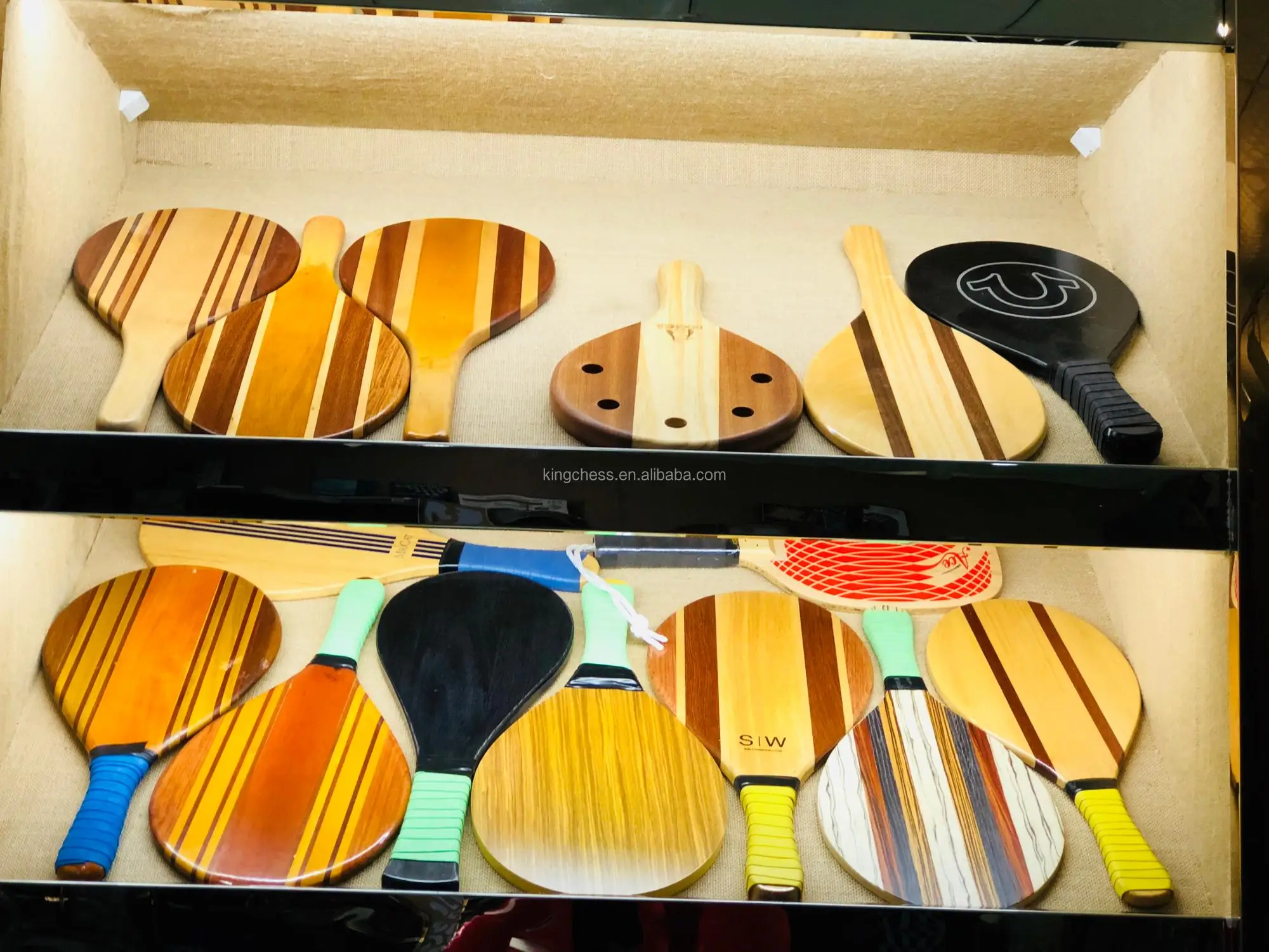 Holyking Customized Brazilian Paddle Ball Wooden Beach Racket Wooden ...