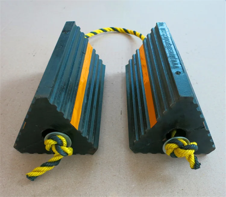 Rubber Aircraft Truck Wheel Chock Stop Block With Rope - Buy Aircraft ...
