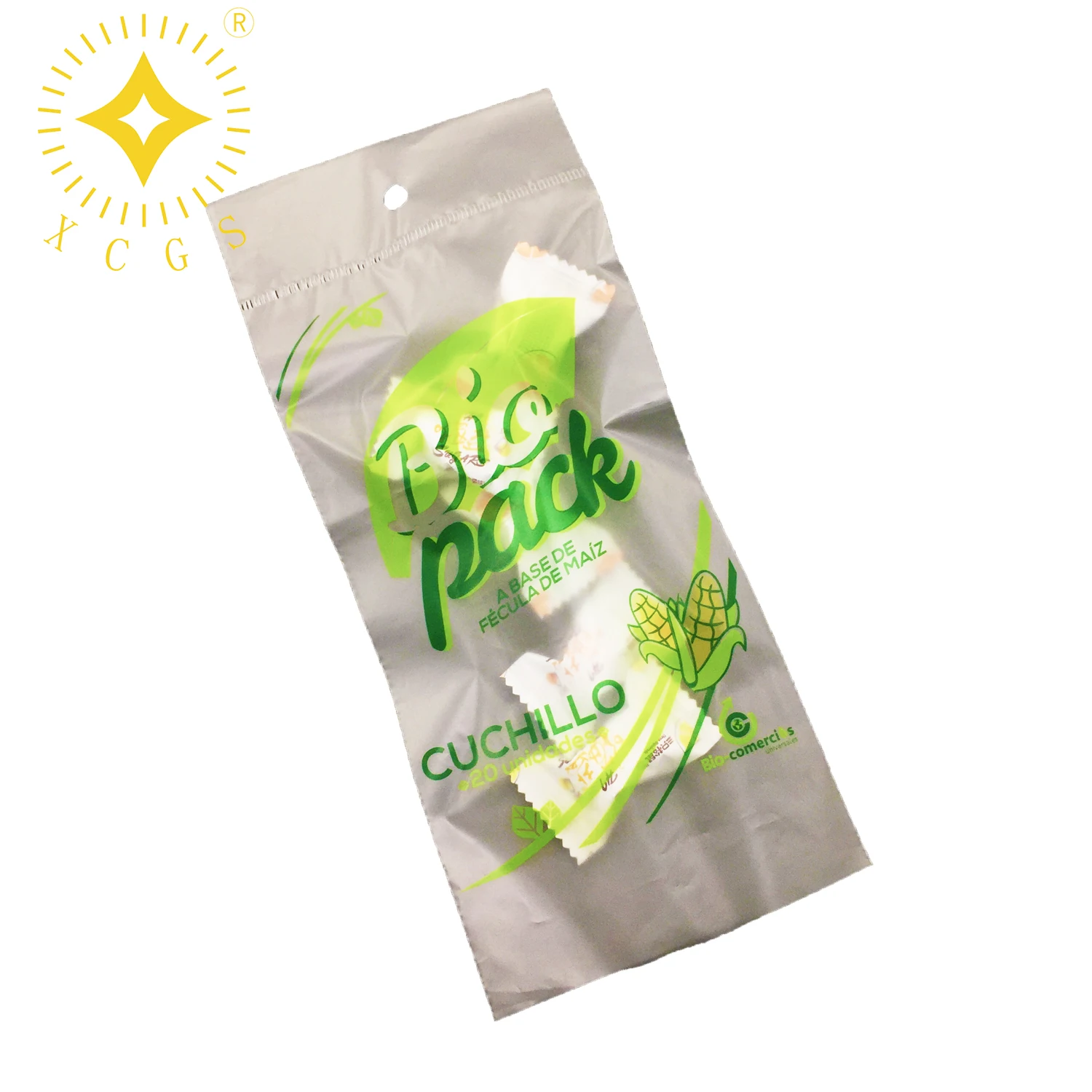 Custom Design Corn Starch Certified En13432 Biodegradable Plastic Bag ...