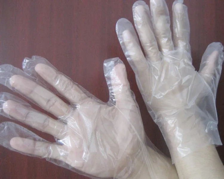 2017 New Design Disposable Pe Gloves Single Folding In Pair Packing ...