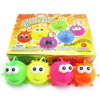 Yoyo Squeeze Puffer Ball With Big Eyes Spiky Puffer Ball Toys Cute Tpr ...