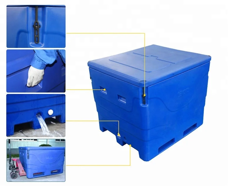 Large Insulated Fish Cool Ice Box For Frozen Seafood Transport - Buy ...