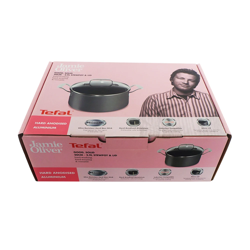 Custom Pink Corrugated Cookware Packaging Box - Jielong