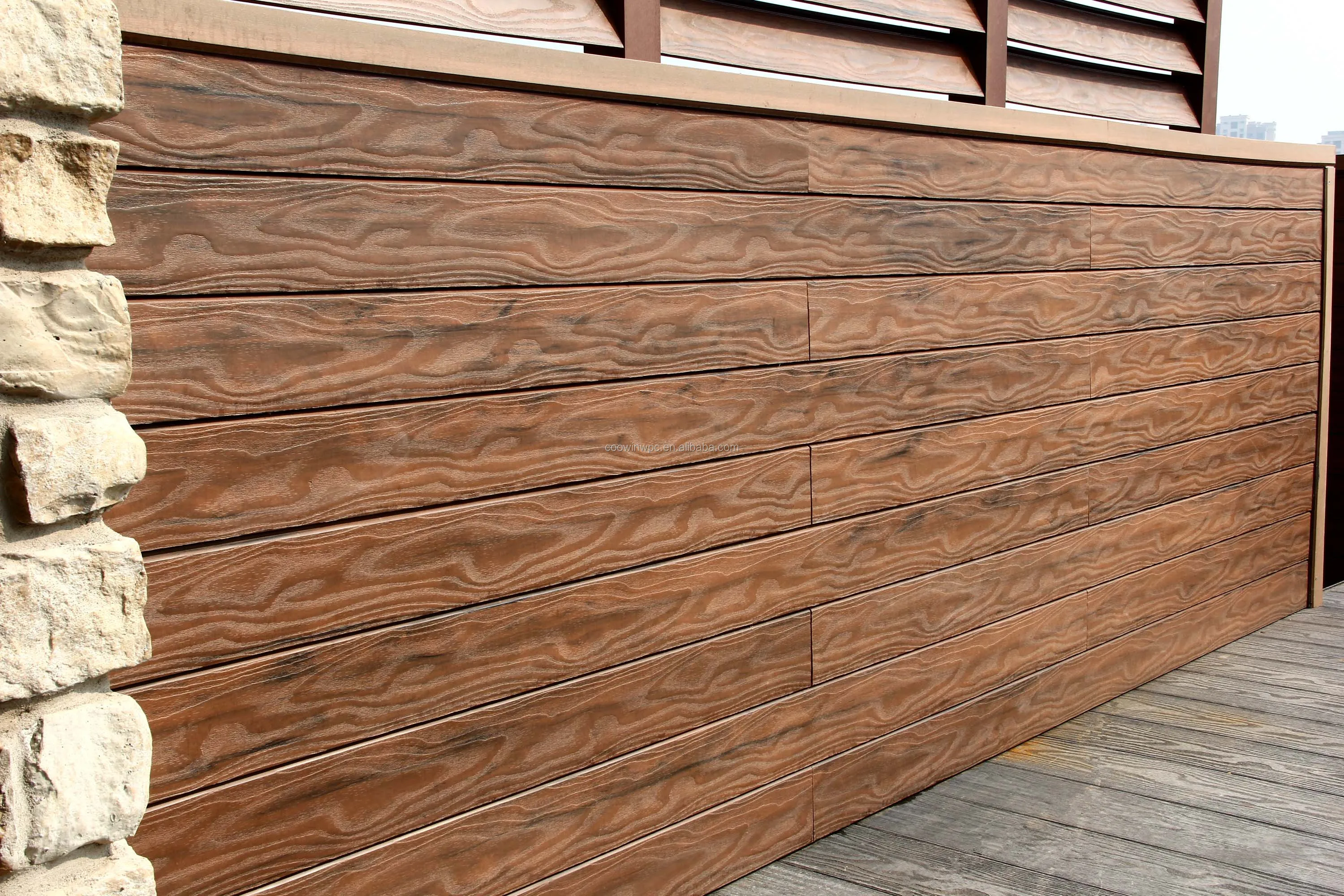 3D Wood Grain Surface Outdoor Wood Composite Home Siding