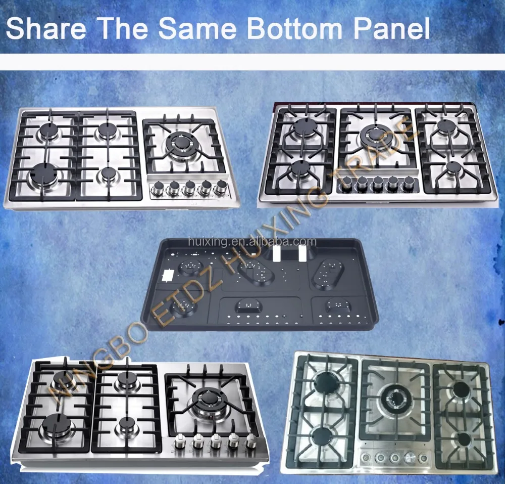 201/304 Stainless Steel Panel for Built-in 5 Burners Gas Cooktops