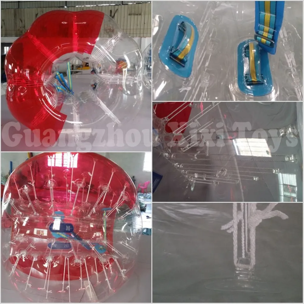 Blue Red Color Transparent Pvc Inflatable Human Soccer,Bubble Bumper ...