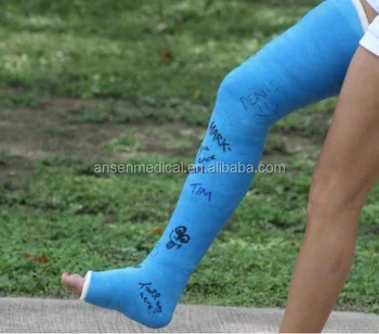 Waterproof Orthopedic Synthetic Long Leg Cast Fiberglass Leg Cast ...