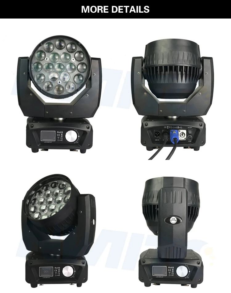 Martin MAC Aura 19x15w RGBW 4in1 Zoom Beam Wash Light LED Moving Head