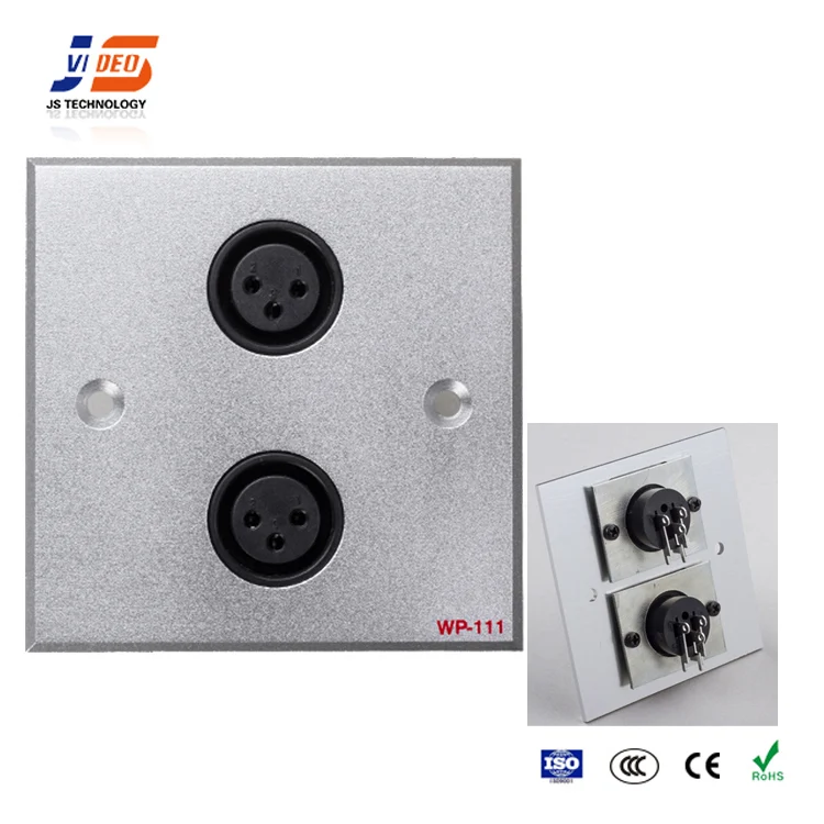 Aluminum Wall Plate With Xlr ( Js-wp111 ) 86*86mm - Buy Xlr Wall Plate ...
