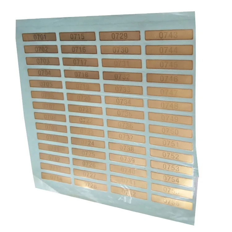 Custom 3m Reflective Plate Metal Waterproof Sequential Number Sticker ...