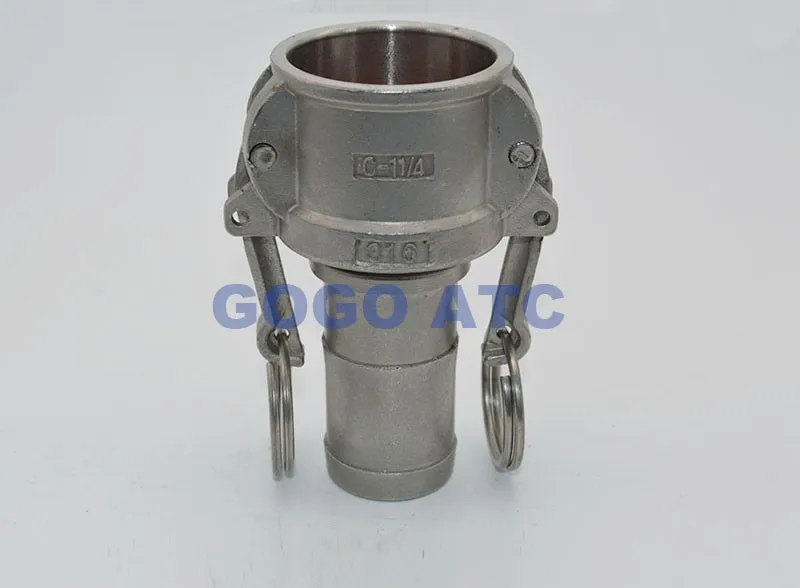 GOGOATC Quick Coupler Type C DN25 Stainless Steel Elbow Fitting 50mm ...