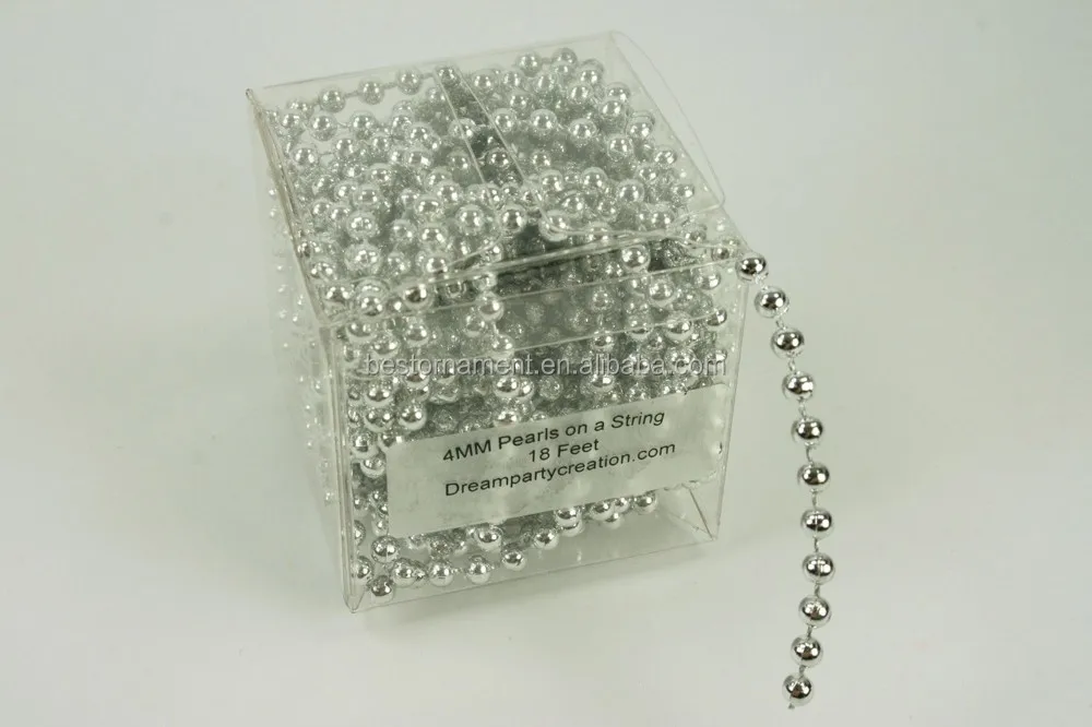 4MM Faux Pearl Plastic Craft BEADS String for Party Decor